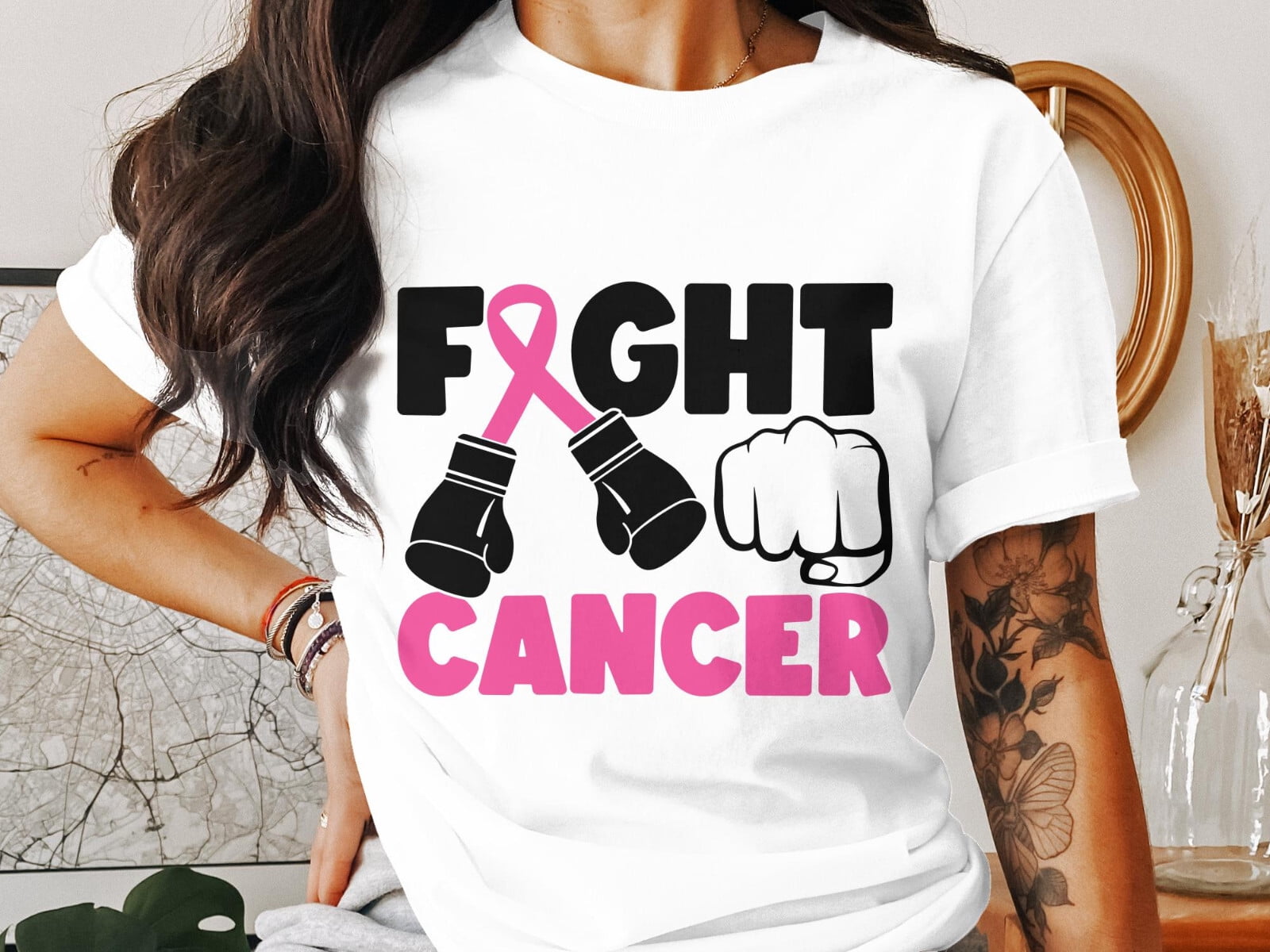 Nuvello Fight Cancer T-Shirt October Cancer Awareness Shirt Support ...