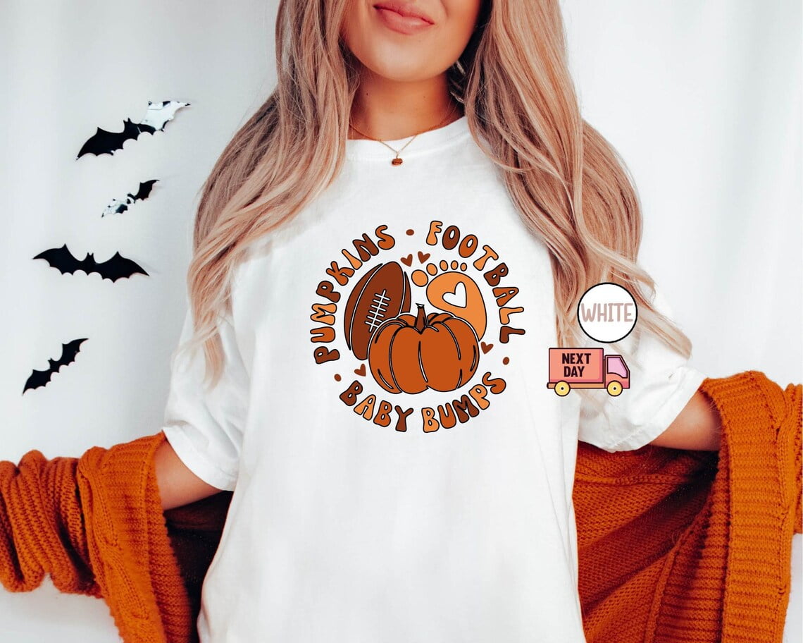 Nuvello Football Baby Bumps Pregnancy Announcement Shirt, New Mom Gift ...