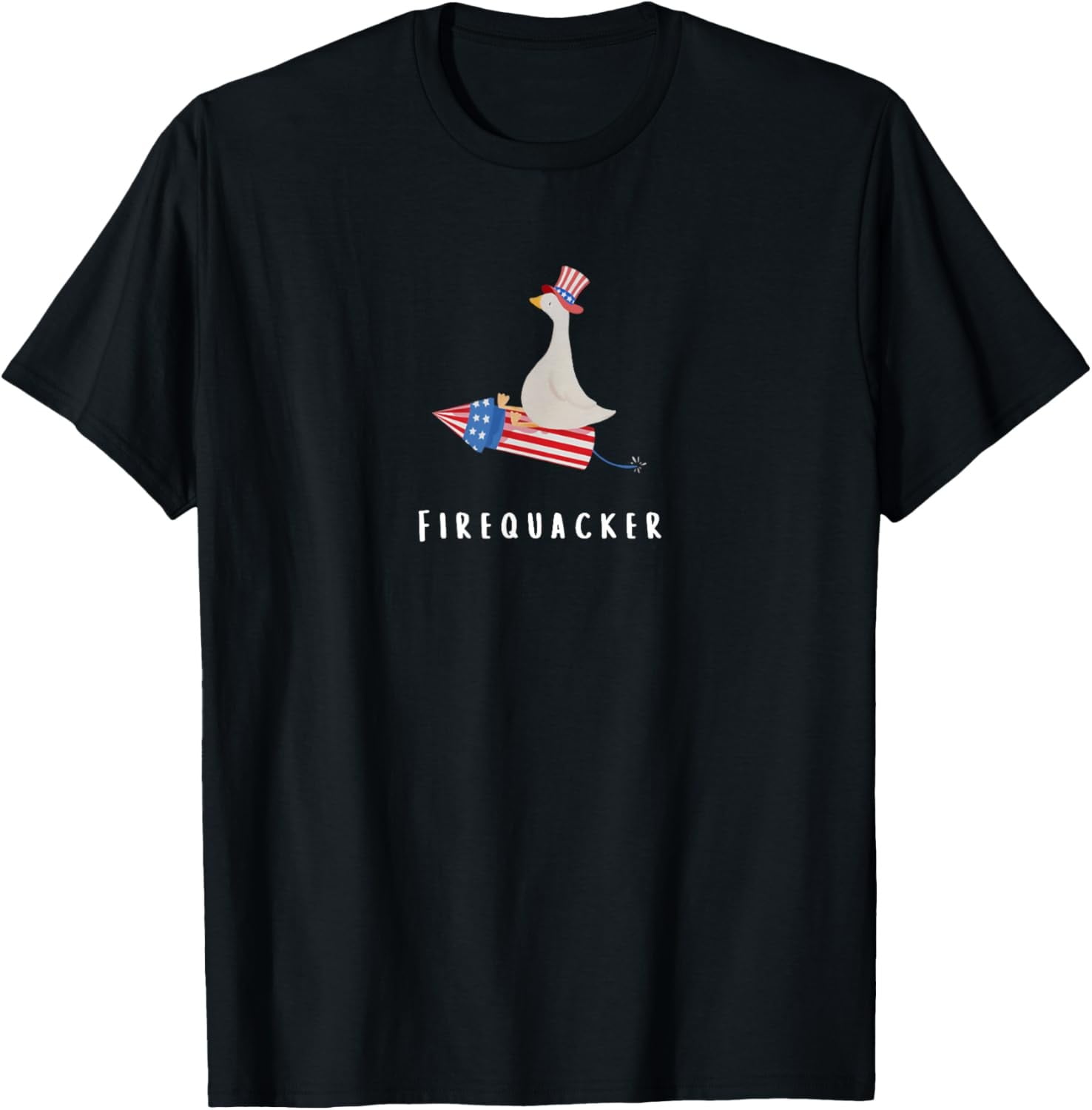 Nuvello Goose Fourth Of July Firequacker Independence Day Cute T-Shirt ...
