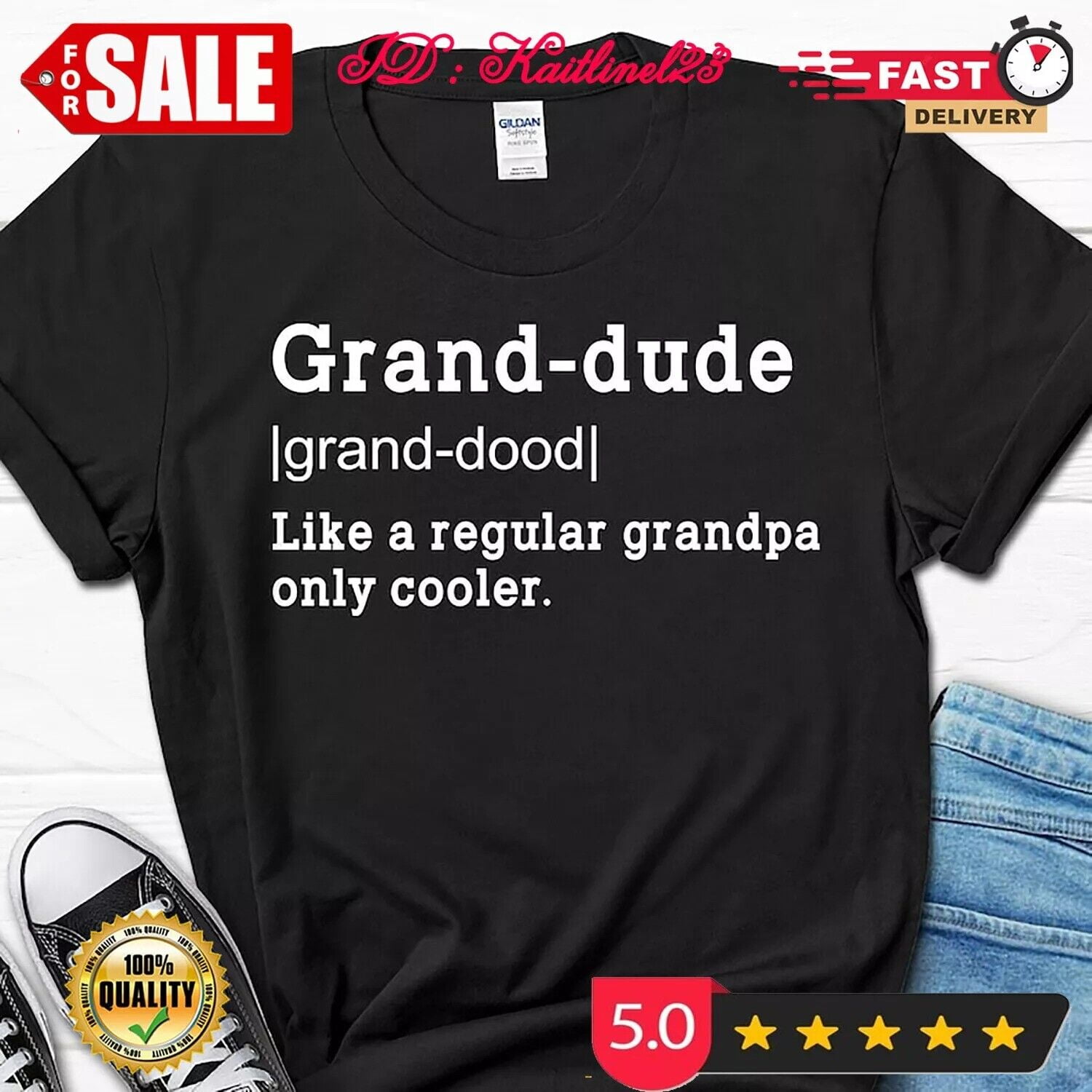 Nuvello Grand-Dude Like A Regular Grandpa Only Cooler Shirt, Grandpa Gift Shirt, G - Walmart.com