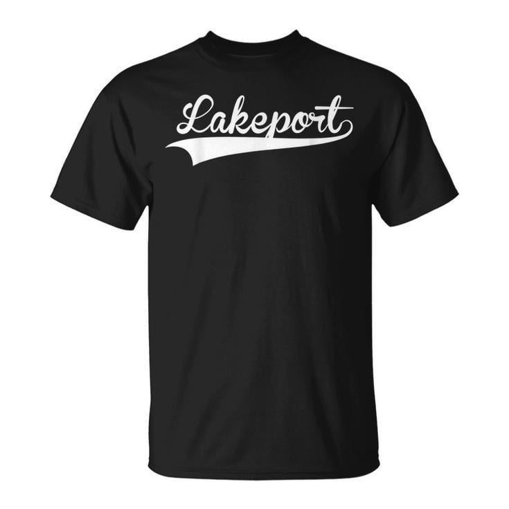 Nuvello Lakeport Baseball Vintage Retro Font T Shirt Shirt For Boy ...