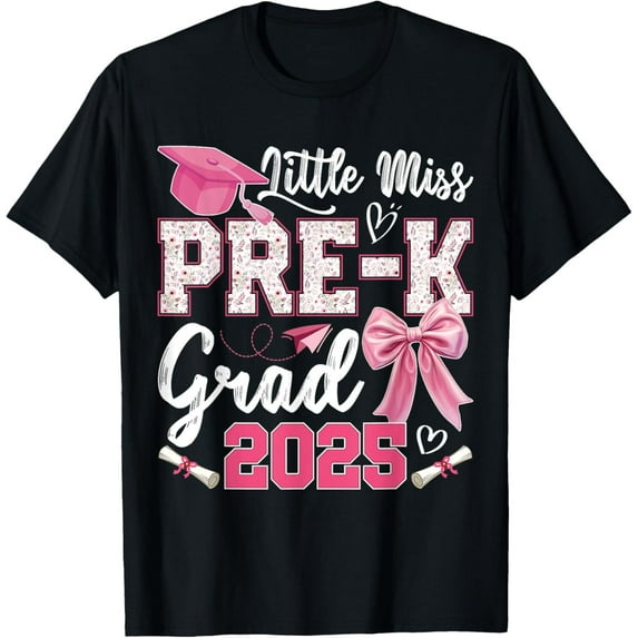 Nuvello Little Miss Pre-K Grad 2025 Coquette Preschool Graduation T ...
