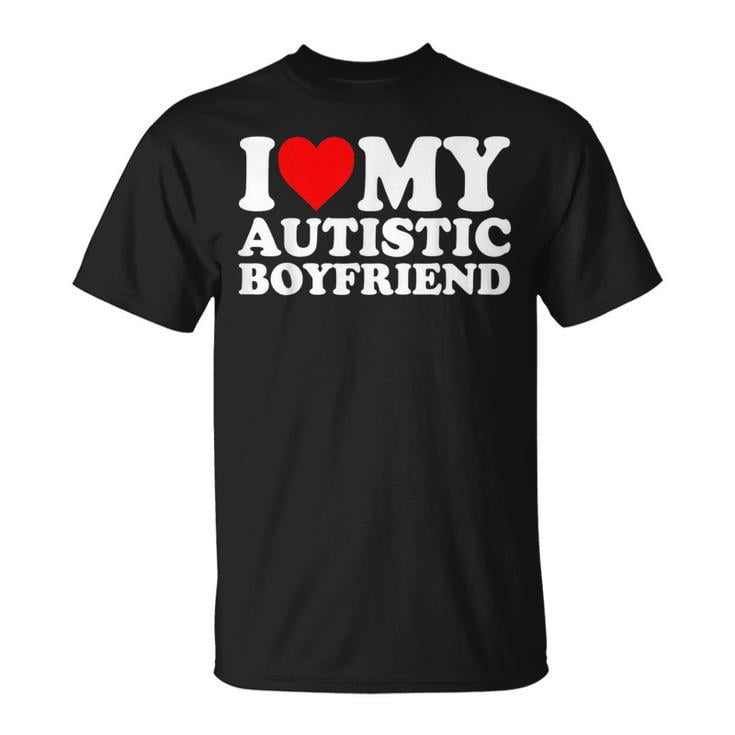 Nuvello Love Autistic Boyfriend Heart Autism Bf T Shirt - Walmart.com