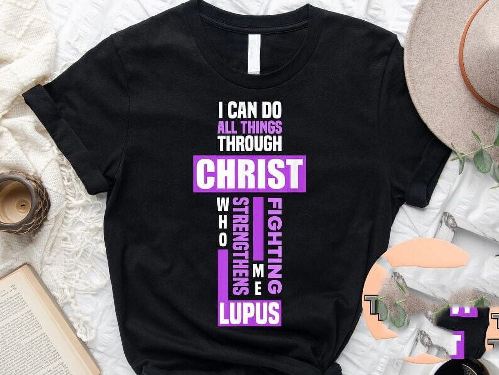 Nuvello Lupus Awareness Shirt, Jesus Shirt, Jesus Gift, Lupus Support ...