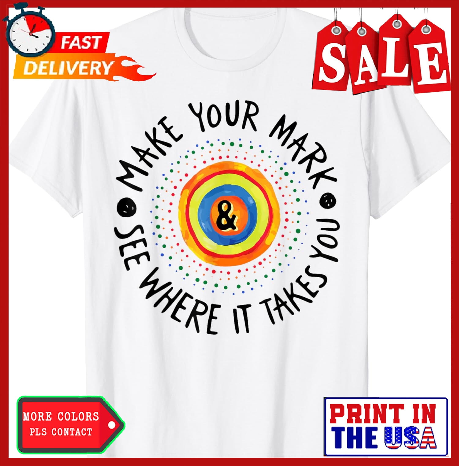 Nuvello Make Your Mark International Dot Day Girls Boys Colorful T ...