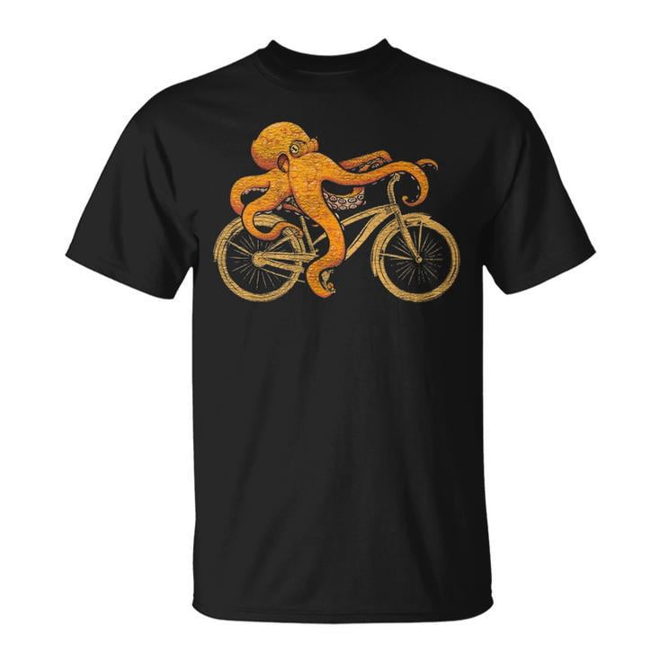 Nuvello Octopus Riding Bicycle T Shirt - Walmart.com