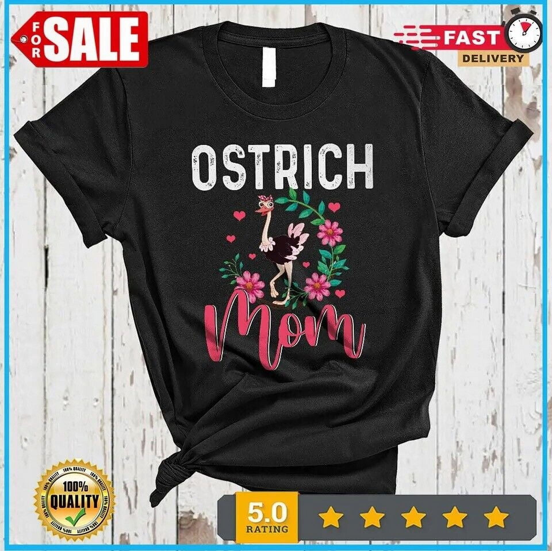 Nuvello Ostrich Mom Flower Floral Ostrich Mom Family Mother'S Day T ...
