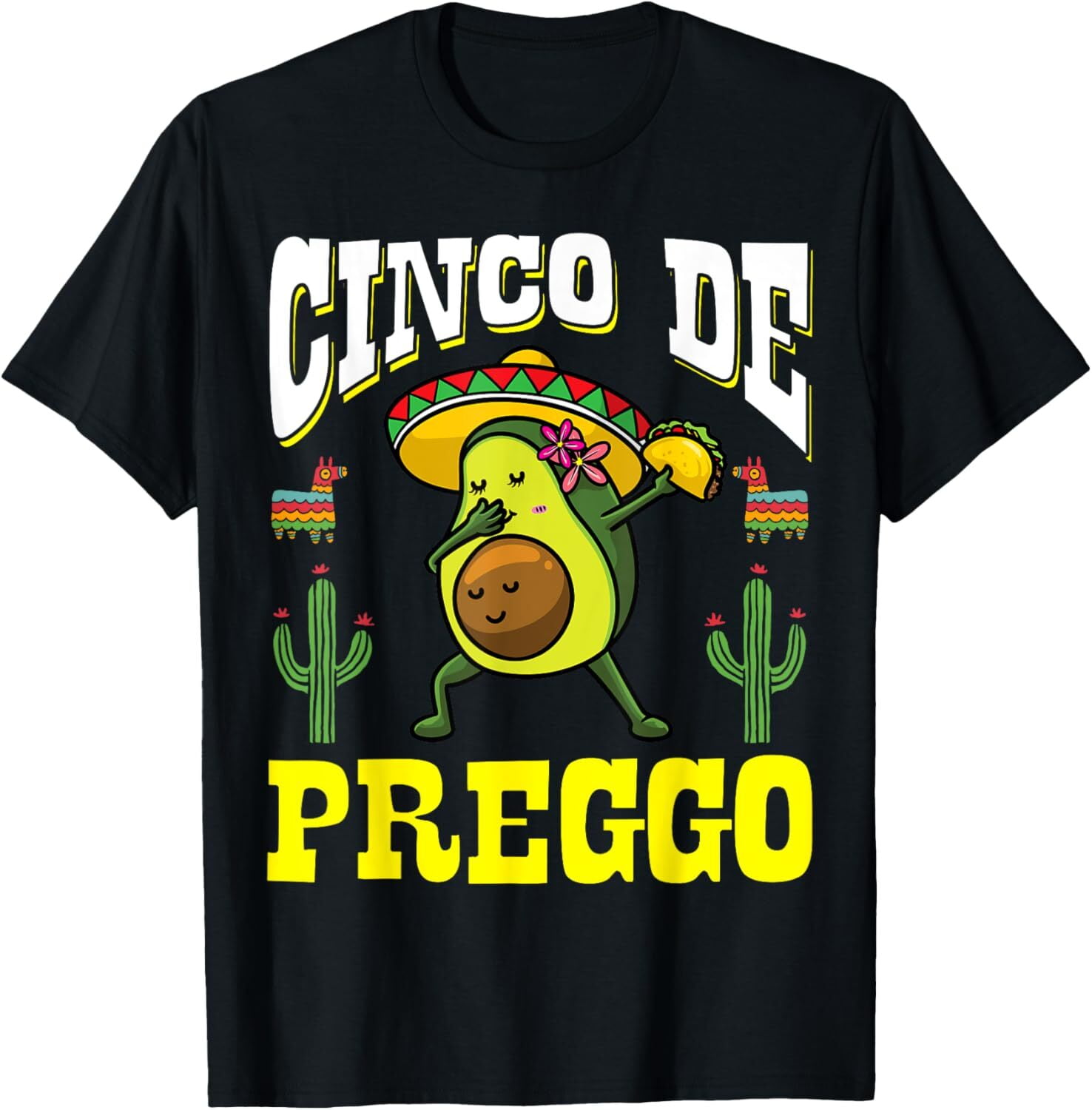 Nuvello Pregnant Avocado Taco Cinco De Mayo Pregnancy T-Shirt - Walmart.com