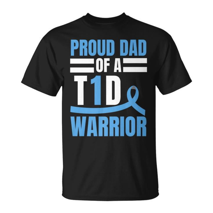 Nuvello Proud Dad T1D Warrior Diabete Awareness Fathers Day T Shirt ...