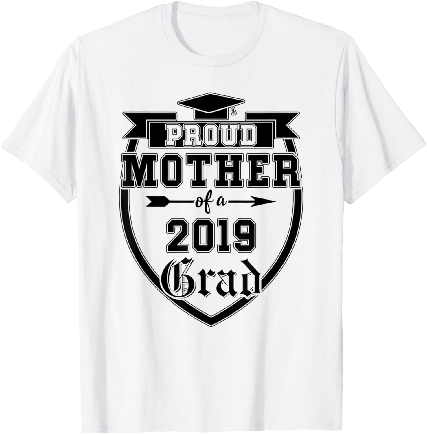 Nuvello Proud Mother of a 2019 Grad T-Shirt Graduation Family Gift ...