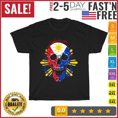 Nuvello Skull Holiday Flag Bones Filipino Pinoy Philippines Vintage T ...