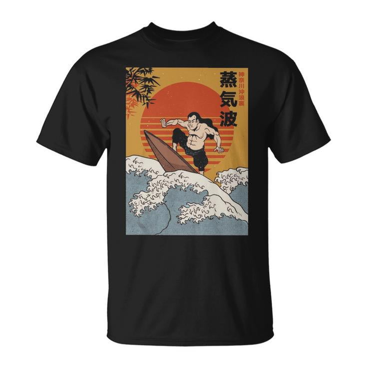 Nuvello Surfer Samurai Surfing Vintage Surf Japanese T Shirt - Walmart.com