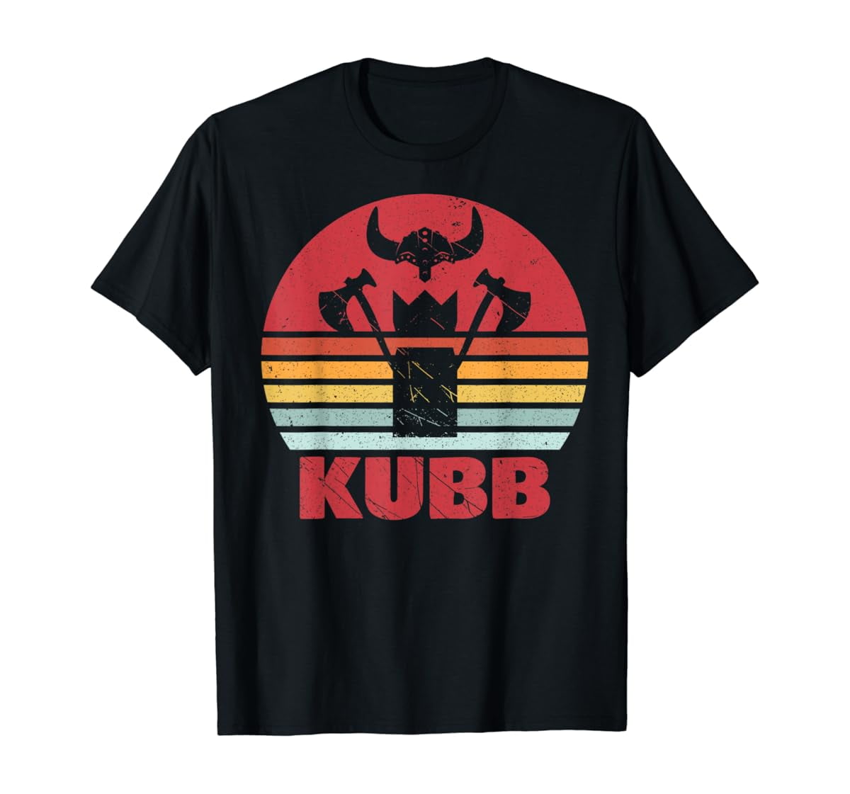 Nuvello Vintage KUBB Motive Viking Game Viking Chess Retro Graphics T ...