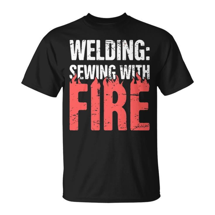 Nuvello Welding Sewing Fire T Shirt - Walmart.com