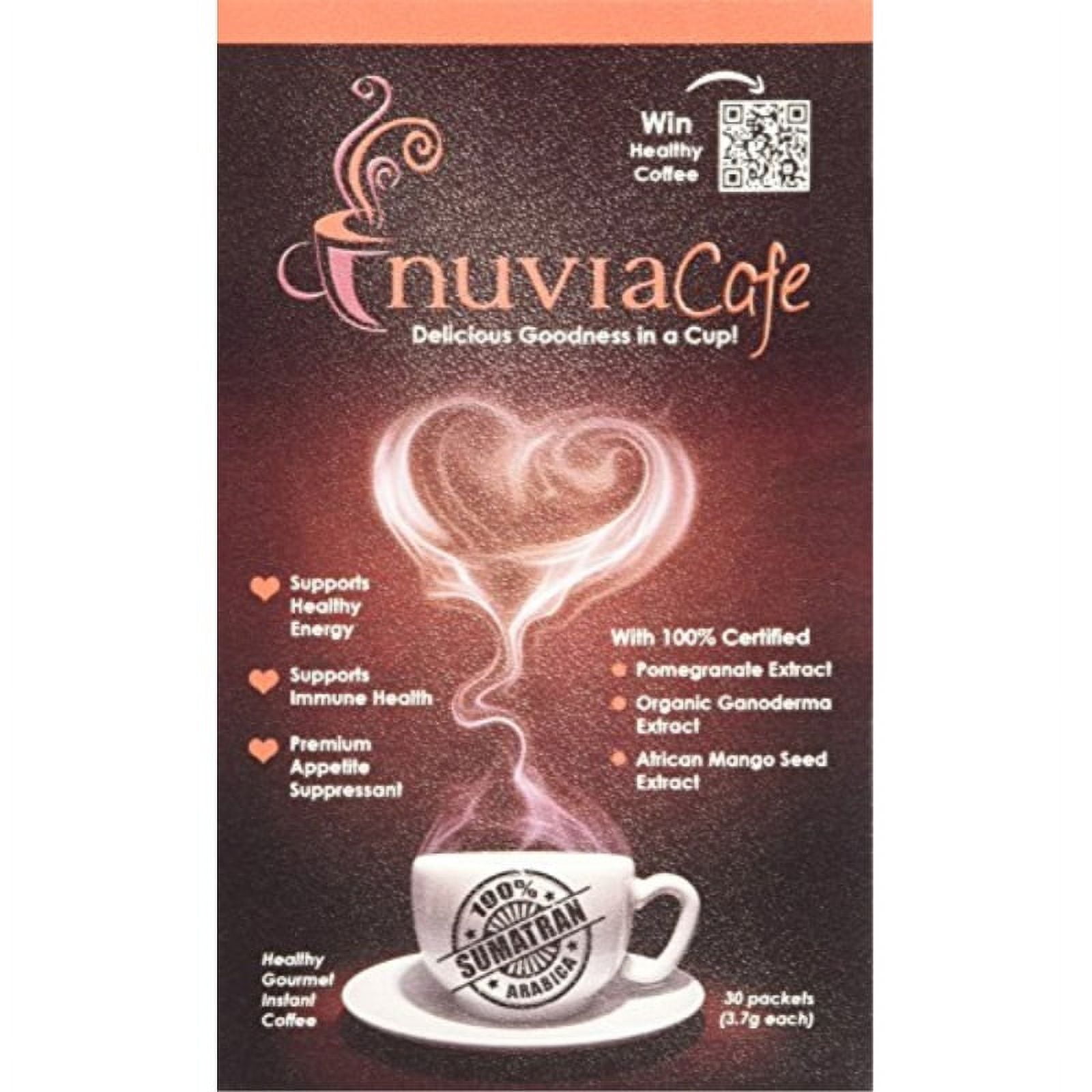 Nuvia Healthy Gourmet Instant Coffee, Dairy Free, Lactose Free, No GMOs ...