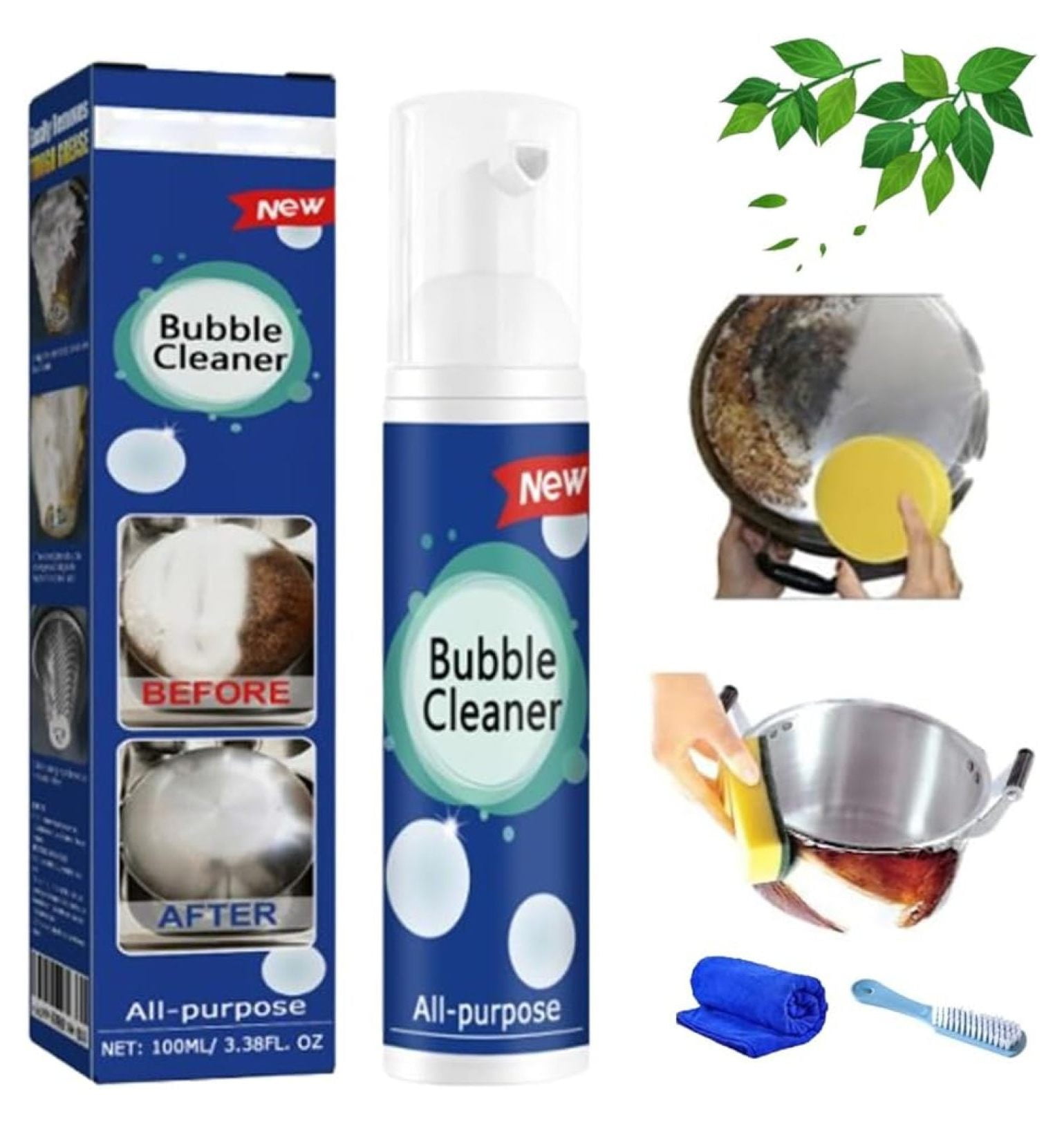 Nuvilux Bubble Cleaner, 2025 New Nuvilux Bubble Cleaner, Nuvilux Magic Degreaser Cleaner Spray ...