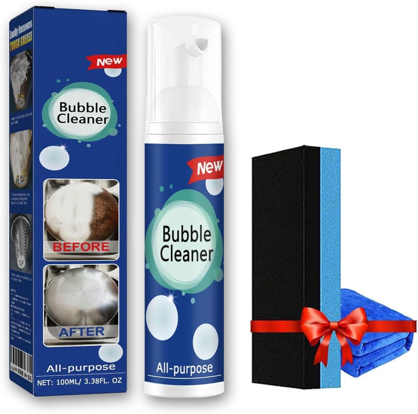 Nuvilux Bubble Cleaner, Nuvilux Magic Degreaser Cleaner Spray, 2025 New ...