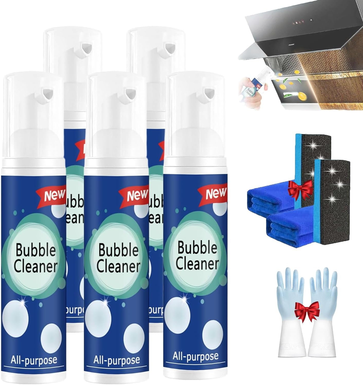 Nuvilux Bubble Cleaner, Nuvilux Magic Degreaser Cleaner Spray, Multi ...