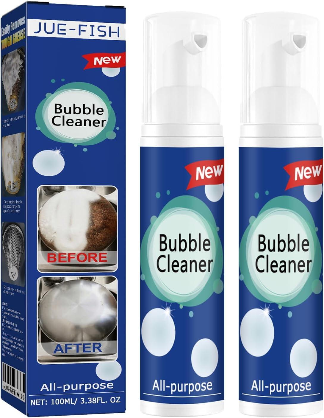 Nuvilux Bubble Cleaner, Nuvilux Magic Degreaser Cleaner Spray, Stubborn ...