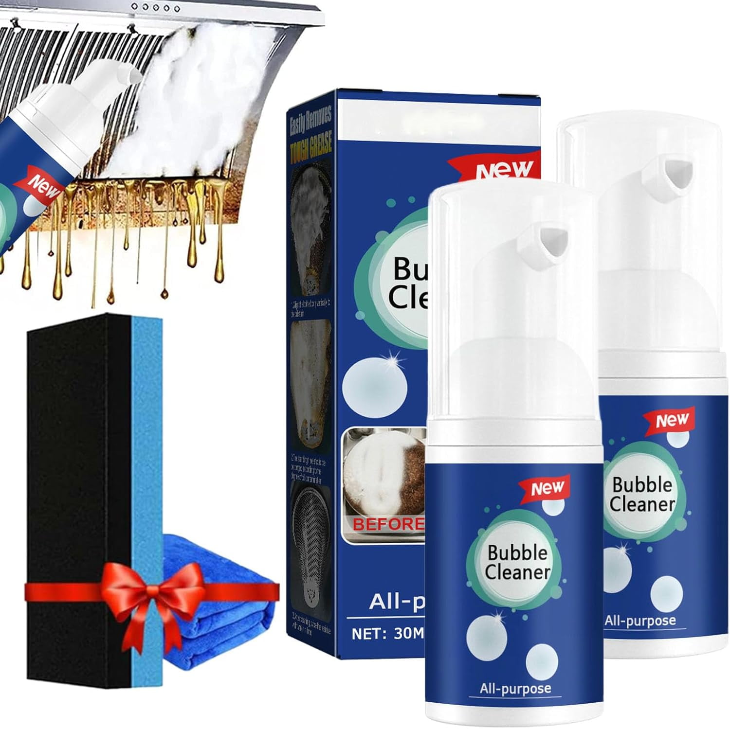 Nuvilux Bubble Cleaner, Nuvilux All Purpose Bubble Cleaner, Multi ...