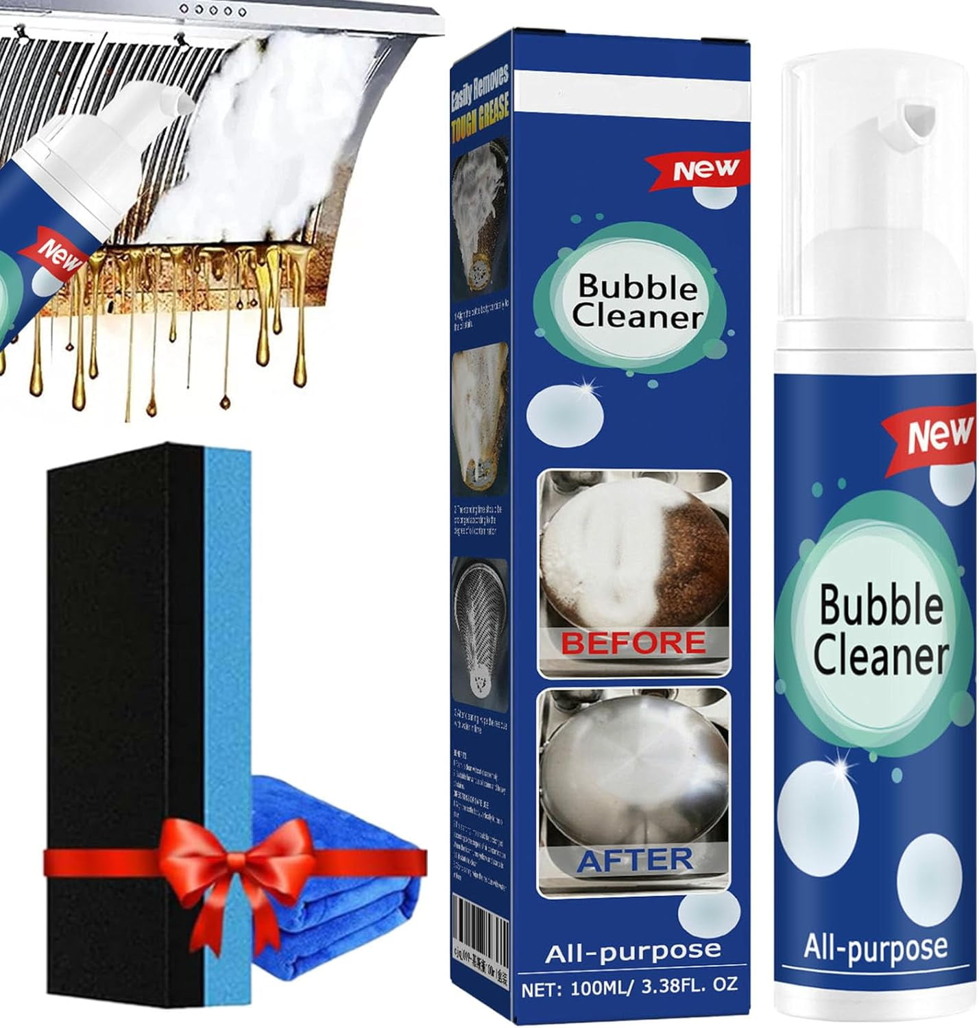 Nuvilux Bubble Cleaner, Nuvilux All Purpose Bubble Cleaner, Multi ...
