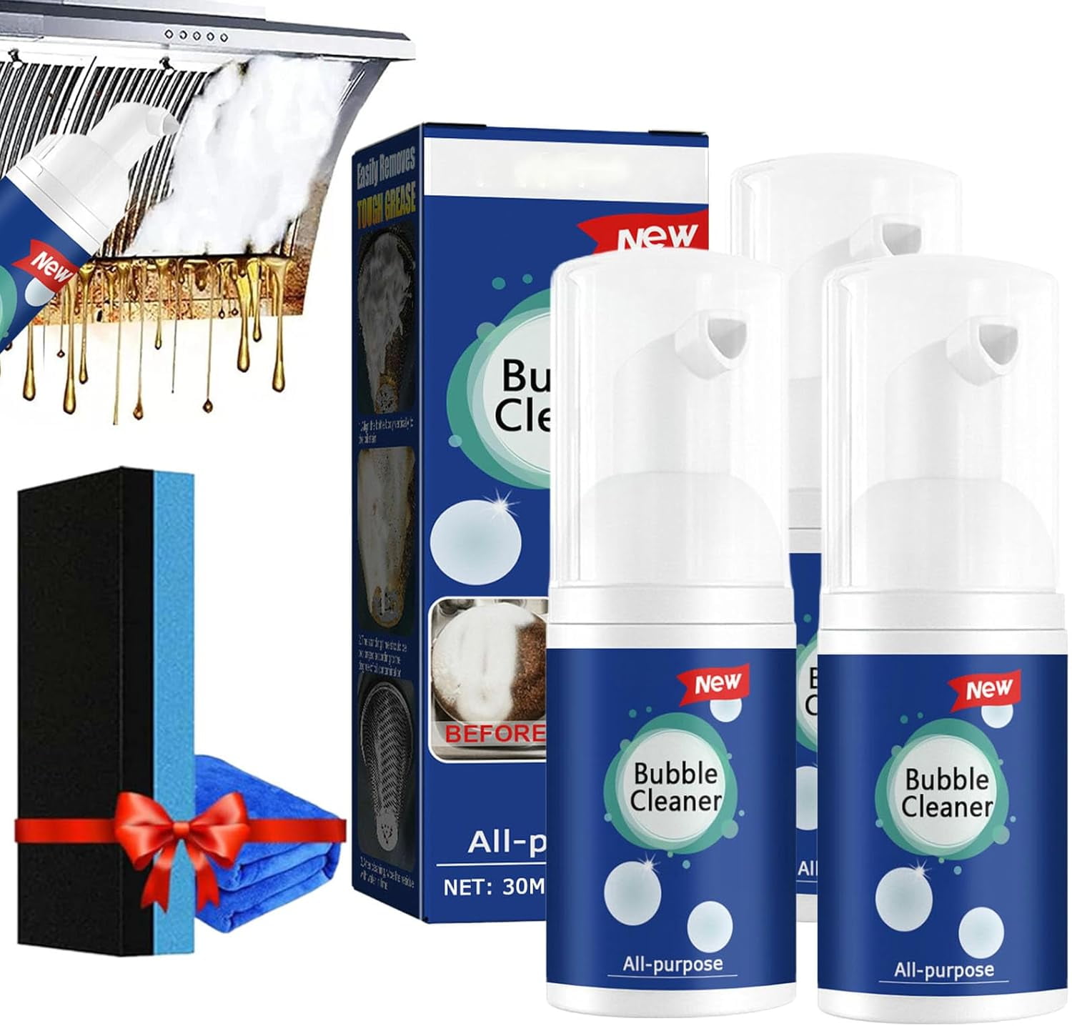 Nuvilux Bubble Cleaner, Nuvilux All Purpose Bubble Cleaner, Multi ...