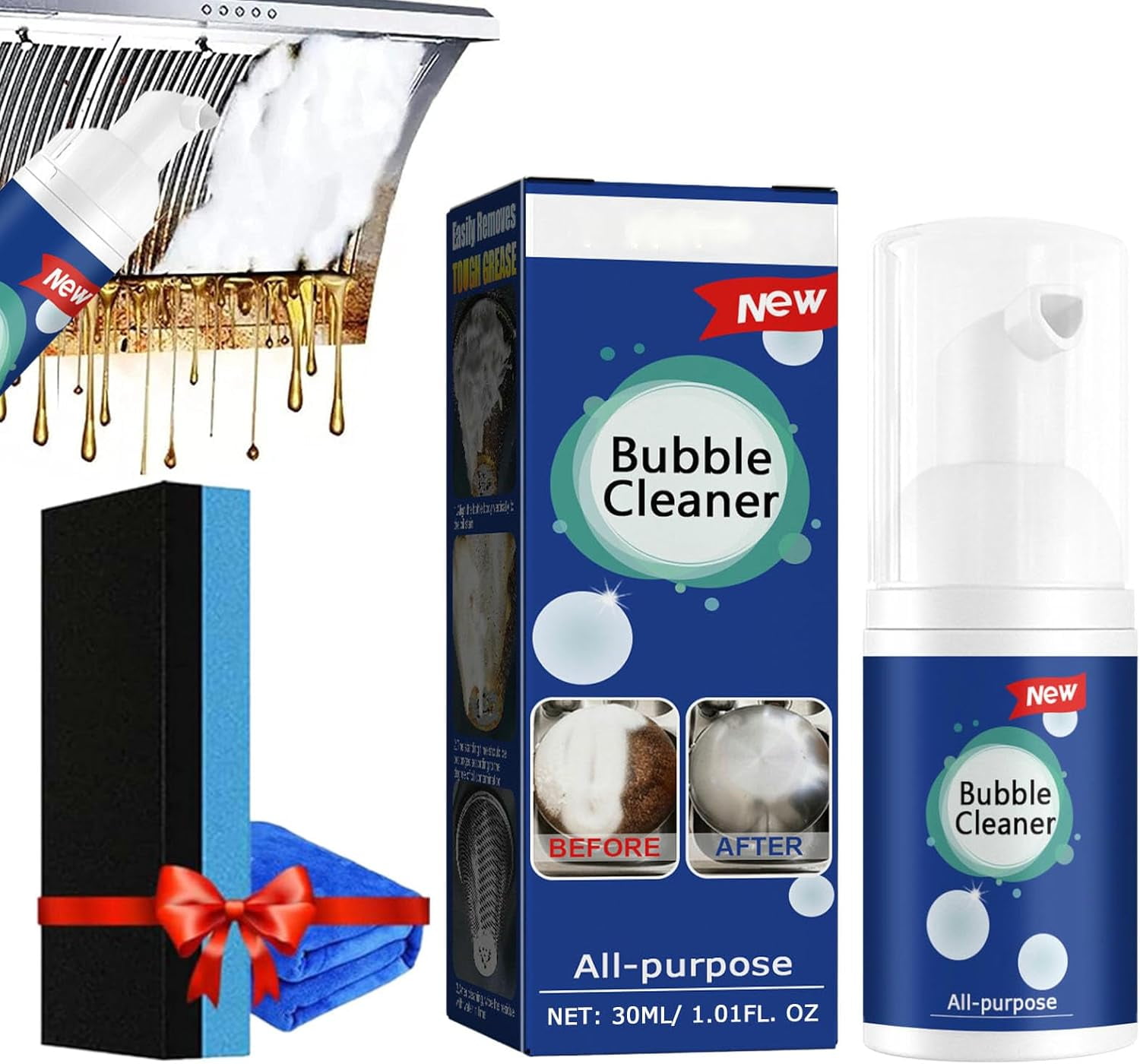 Nuvilux Bubble Cleaner, Nuvilux All Purpose Bubble Cleaner, Multi ...