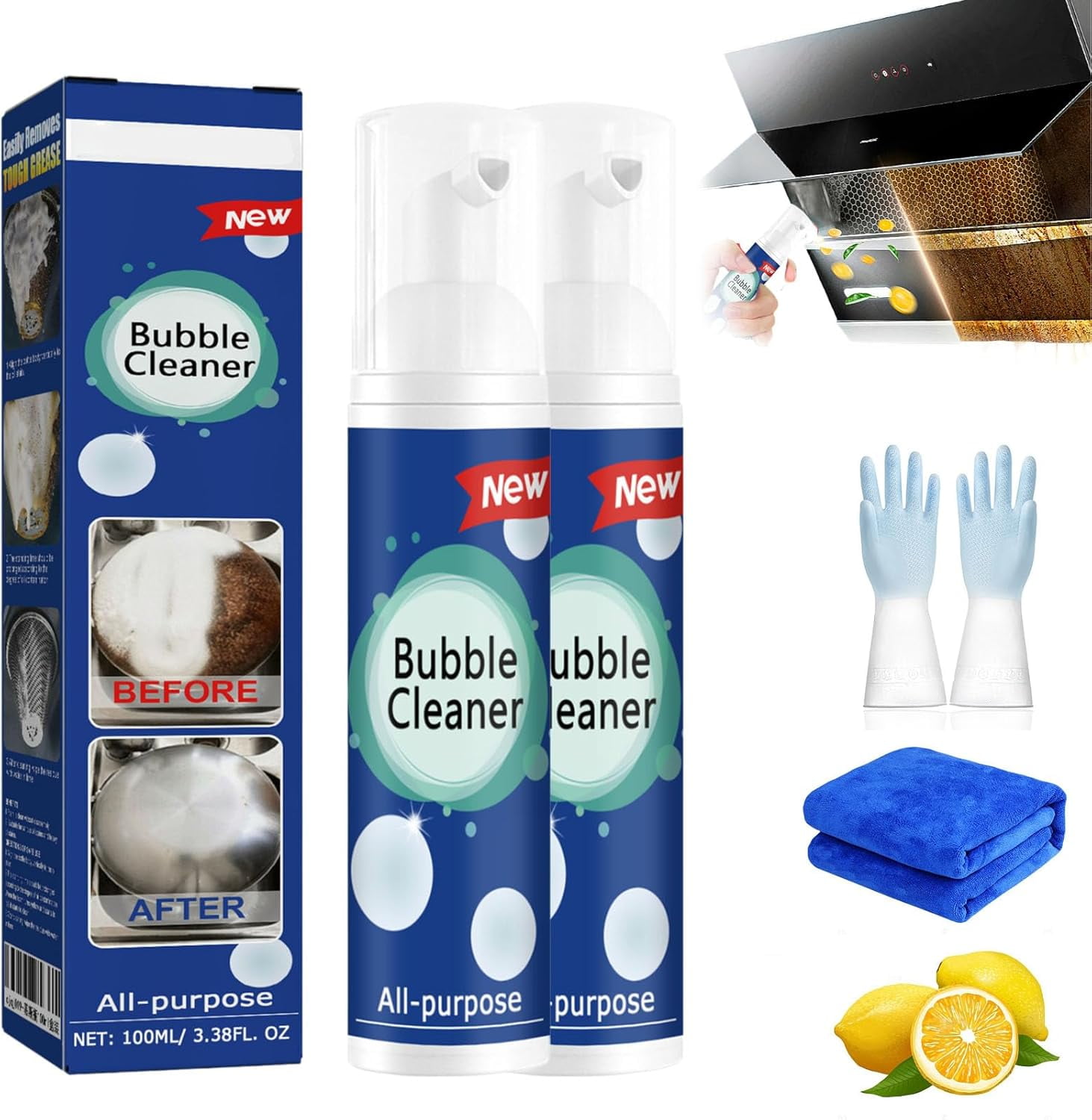 Nuvilux All Purpose Bubble Cleaner,Nuvilux Bubble Cleaner-100 Ml Nuvilux Multi-purpose Bubble ...