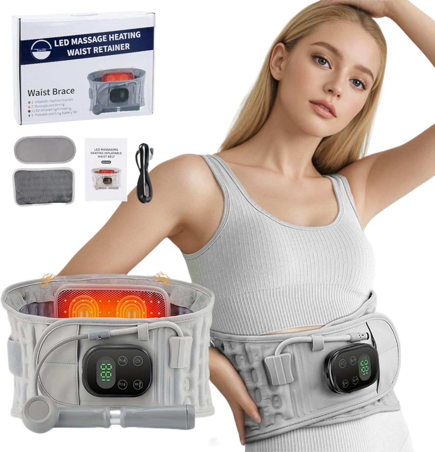 Nuviol 3-in-1 Back Therapy Belt, Lupps 3-in-1 Back Belt, Ergonomic ...