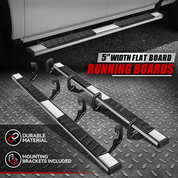 Nuvision for 07-19 Silverado Sierra Crew Cab S.Steel 5" Side Step Nerf ...