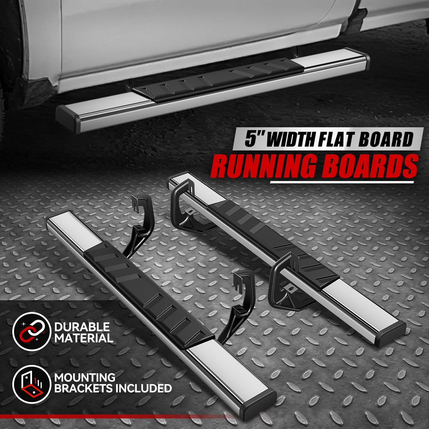 Nuvision for 07-19 Silverado Sierra Standard Cab 5" Chrome Side Step ...