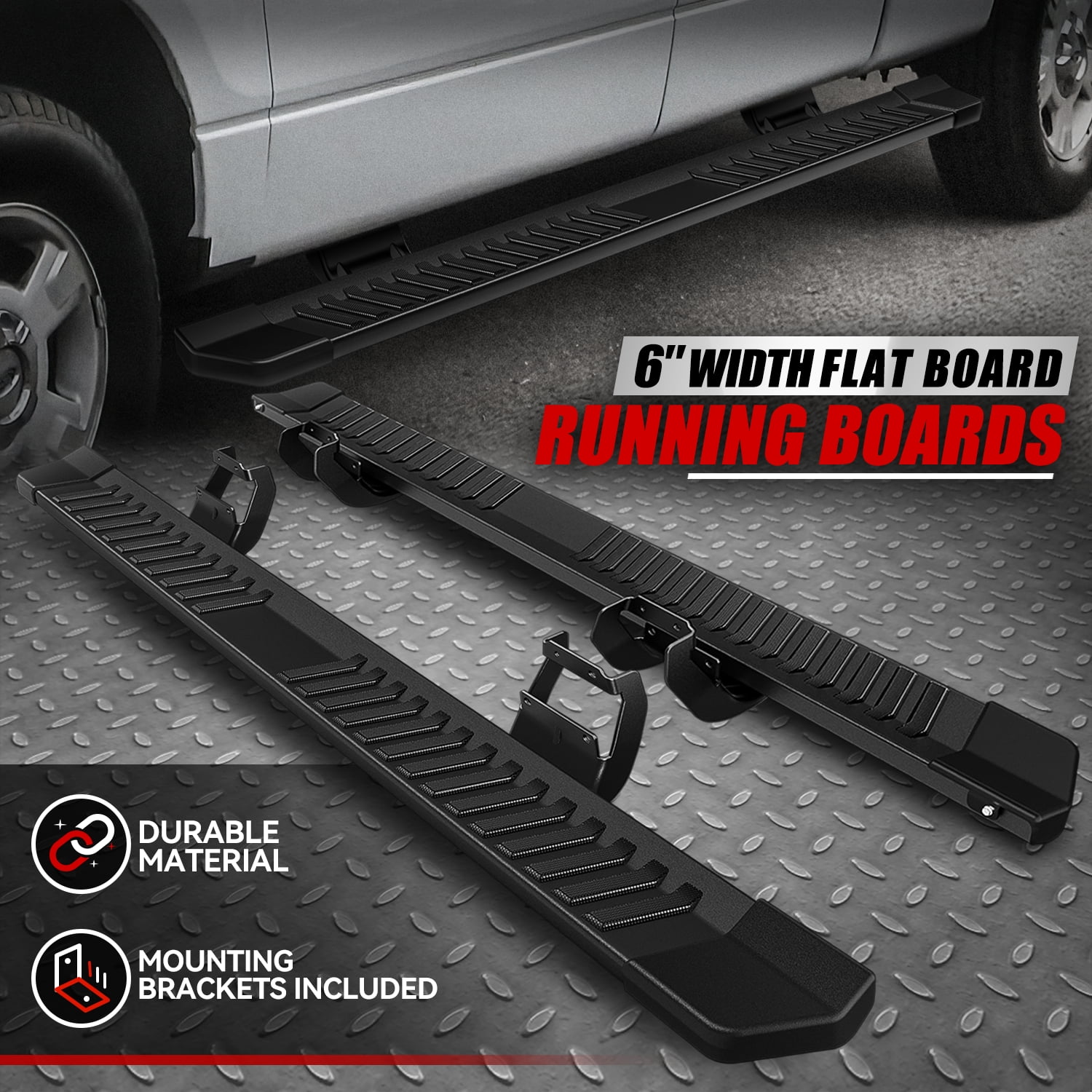 Nuvision for 15-24 Ford F150 F250 F350 SD Crew Cab 6" Side Step Nerf ...