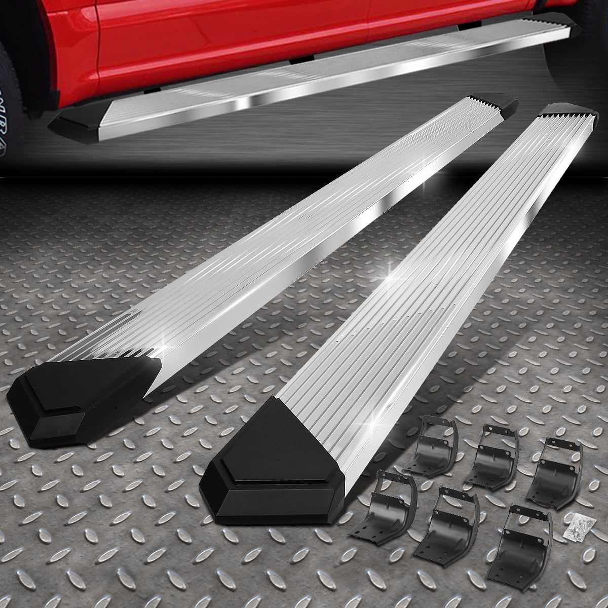 Nuvision for 15-24 Ford F150-F350 Sd Crew Cab 6" SS Pleated Side Step ...