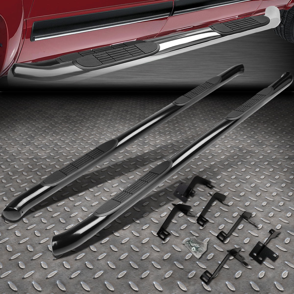 Nuvision for 19-20 Ram 1500 Crew Cab 3" Round Tubing Running Board Side ...