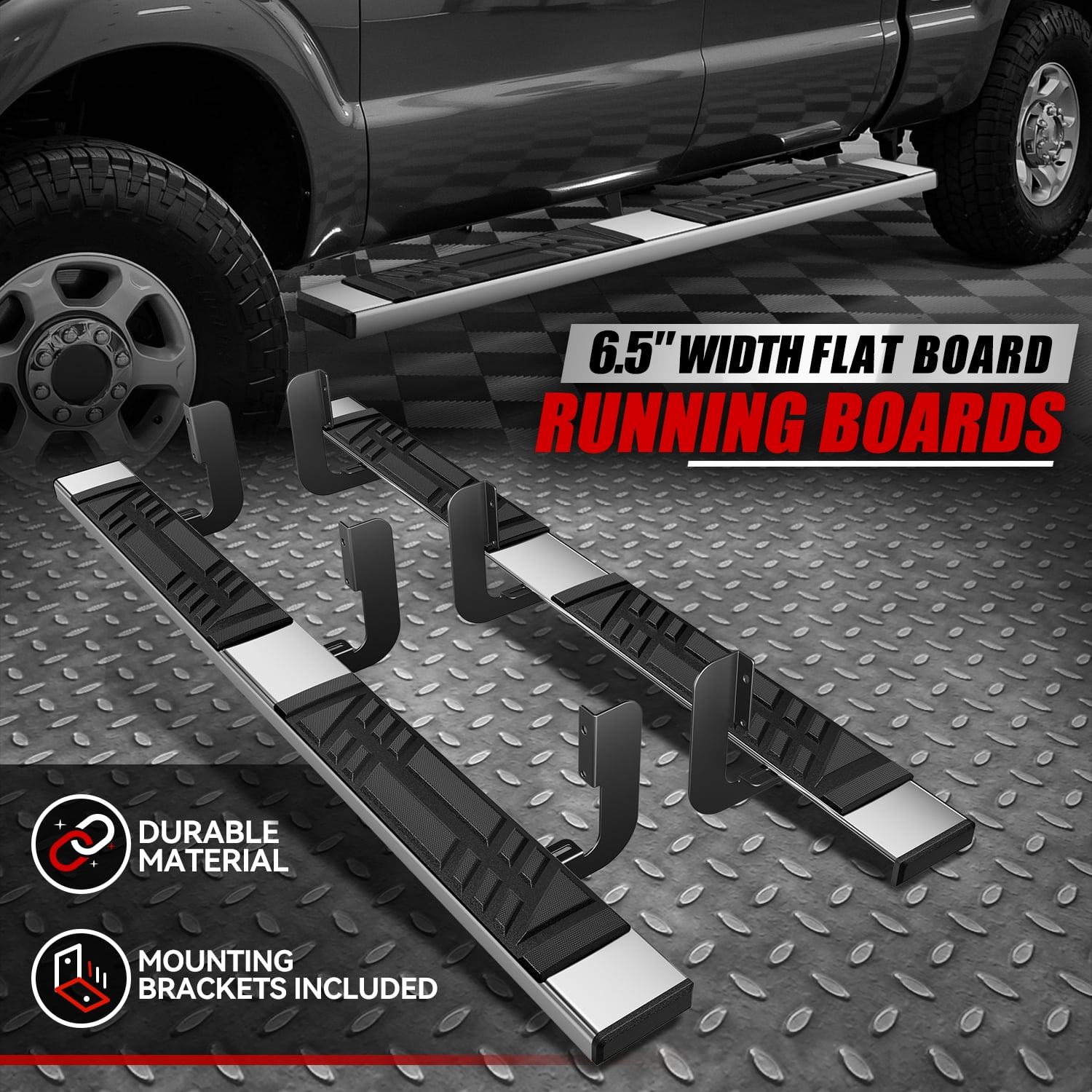 Nuvision for 99-16 Ford F250 F350 F450 SD Crew Cab 6.5" Side Step Nerf ...