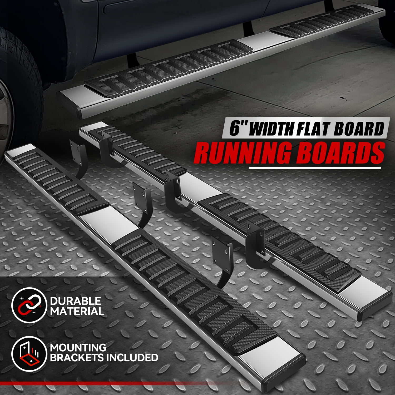 Nuvision for 99-16 Ford F250 F350 F450 Super Crew Cab 6" Side Step Nerf ...