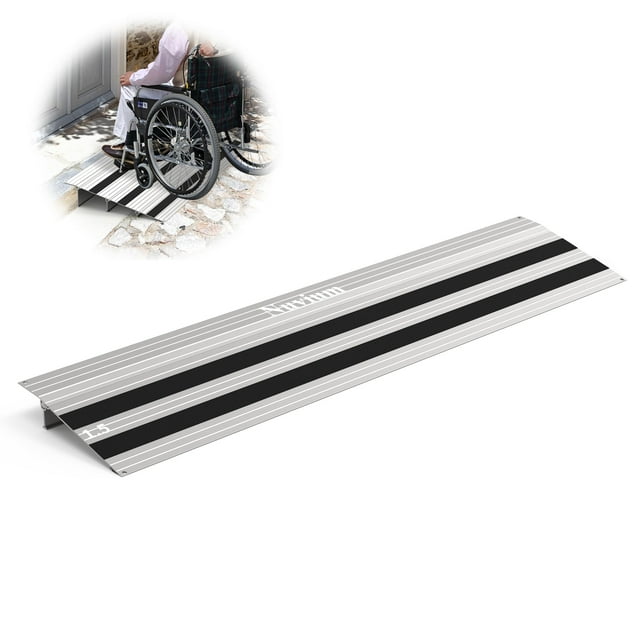 Nuvium 5" Rise Threshold Ramp, Aluminum Door Entry Ramp for Wheelchairs ...
