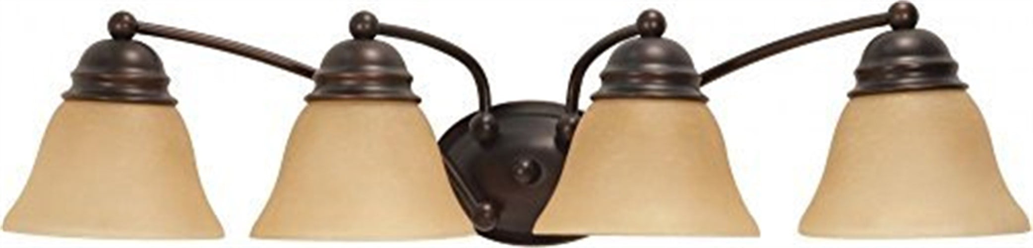 Nuvo 60-1273 - Empire 4 Light 29" Vanity w/ Champagne Linen Washed ...