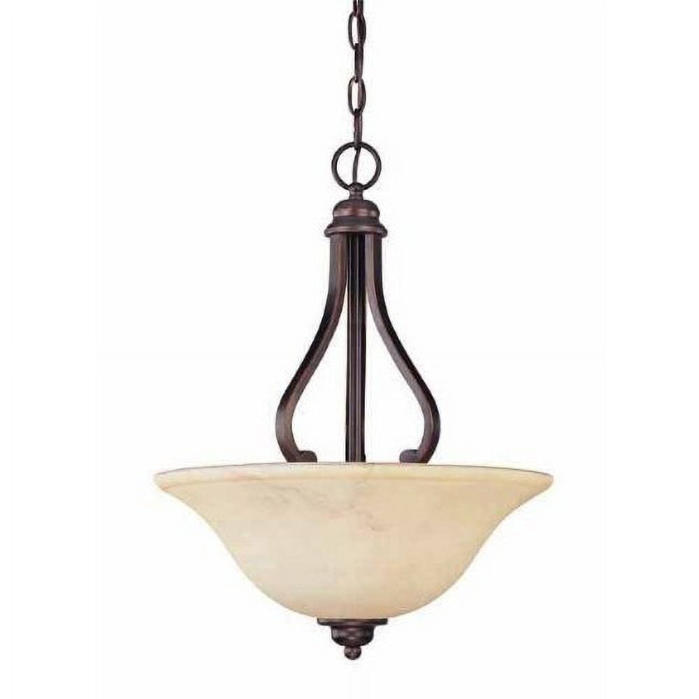 Nuvo Lighting 61409 - 3 Light Copper Espresso Honey Marble Glass Shade ...