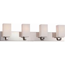 Nuvo 60-4584 - Soho - 4 Light Vanity Fixture w/ Satin White Glass ...