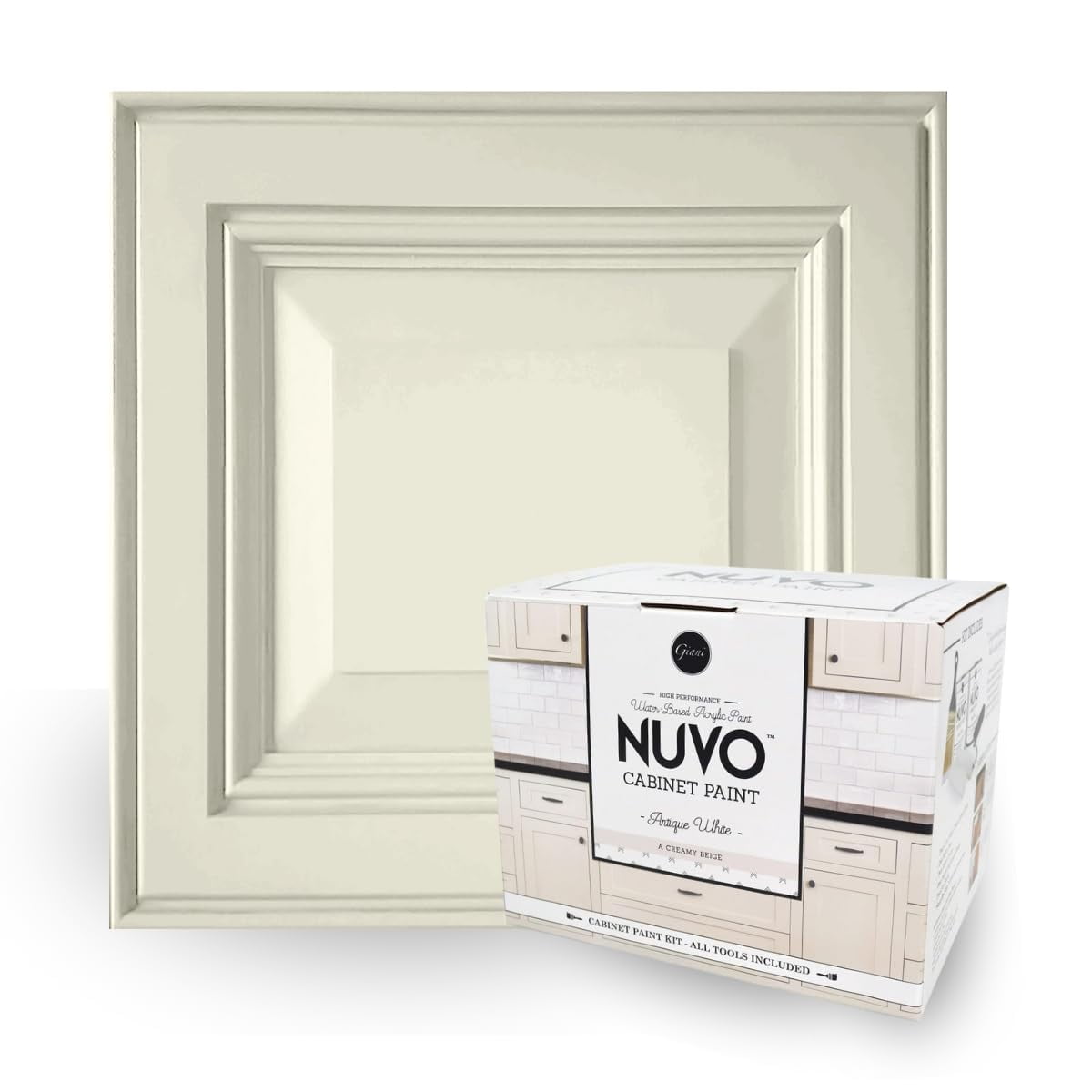 Nuvo Antique White Cabinet Makeover Kit - Easy DIY 7-Piece Set, Warm ...