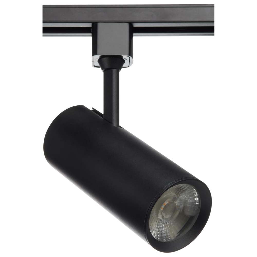 Satco 20w LED Commercial Track Head Black Cylinder 36 Degree Beam Angle ...