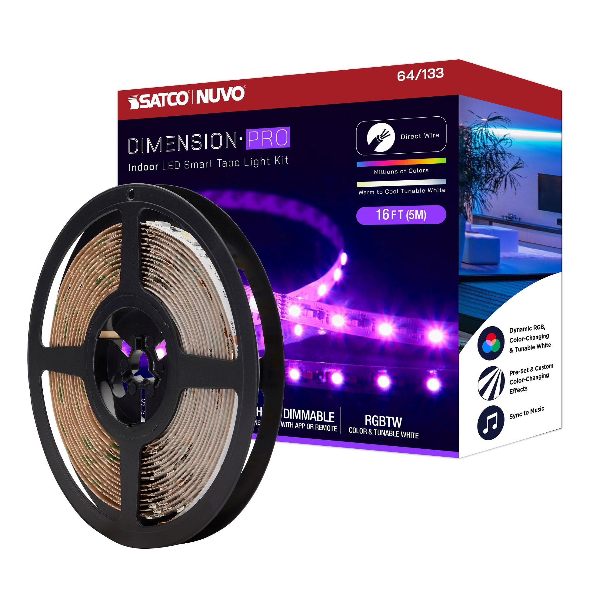 Nuvo Lighting - Dimension Pro - 20W LED Tape Light with J-Box ...