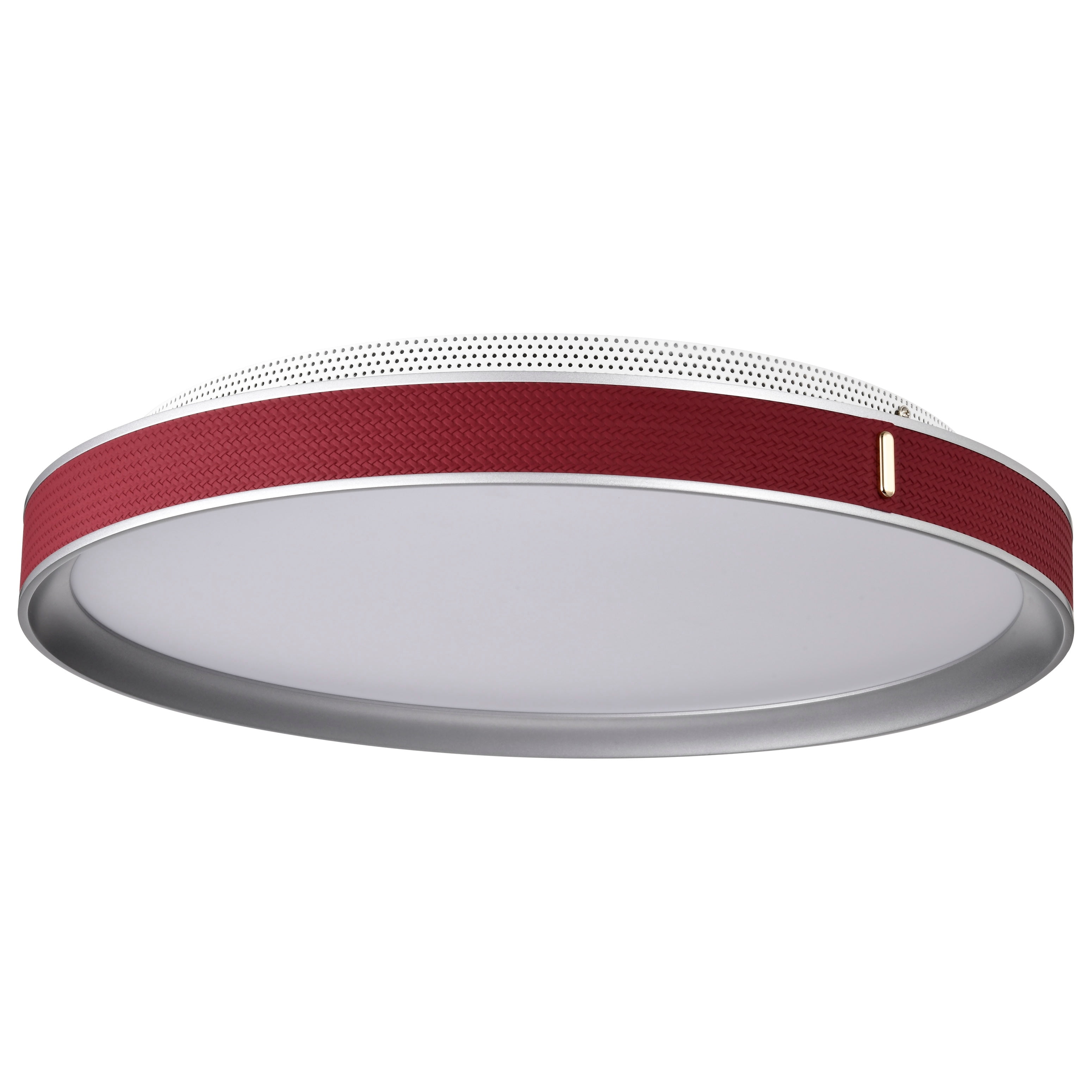 Nuvo Lighting Bandon - 20 Inch LED Flush Mount - Gray with Red Wrap ...