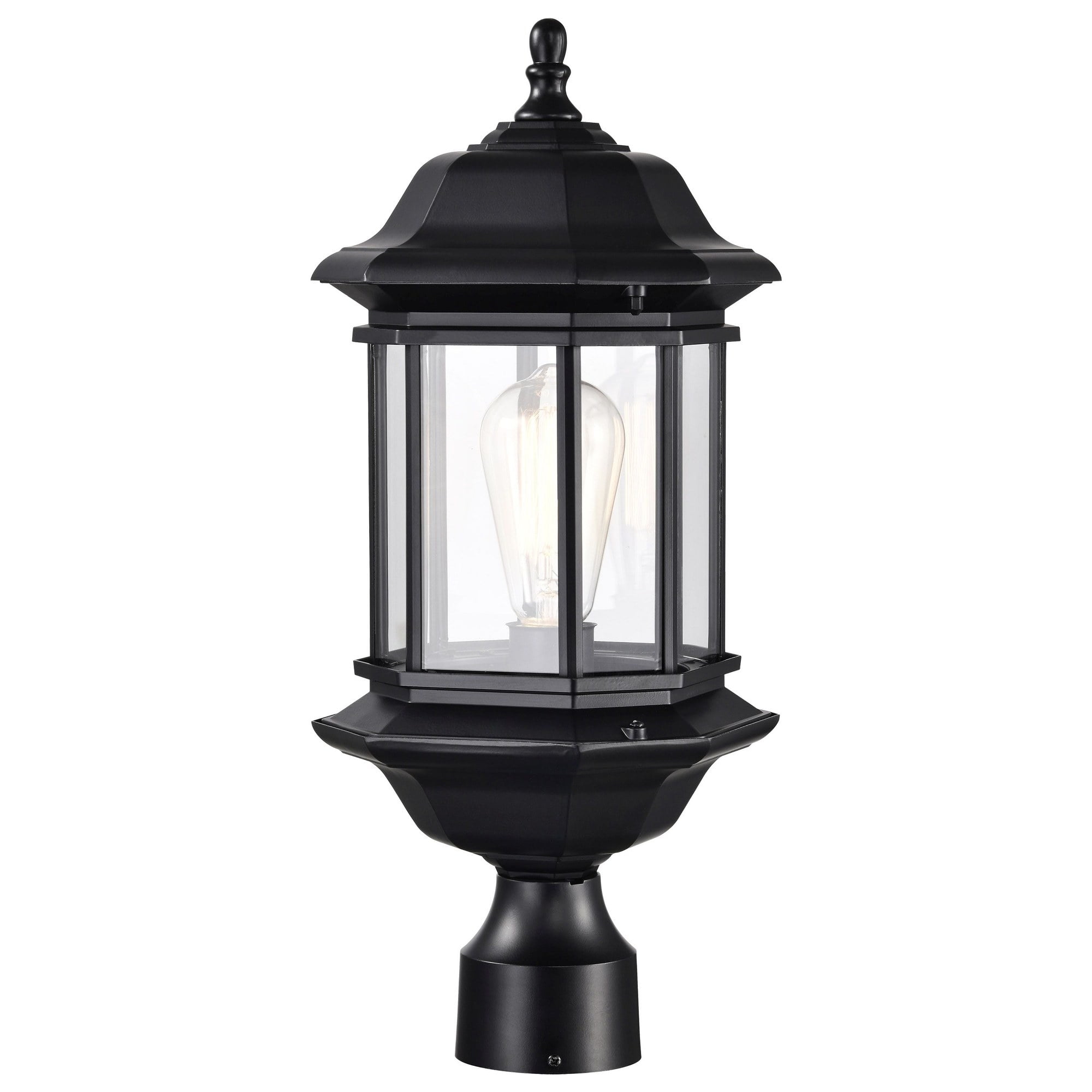 Nuvo Lighting Hopkins Outdoor Large Post Light Pole Lantern 1 Light ...