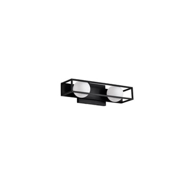 Nuvo Lighting Baxter 3 Light Vanity Black with Burnished Brass ...