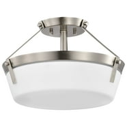 Nuvo 60-5763 - Krys Semi Flush; Polished Nickel Finish - Walmart.com