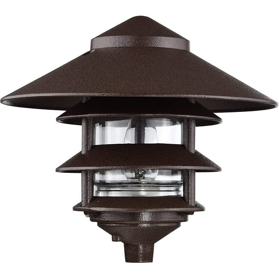 Nuvo SF76/637 One 2 Louver Hood Outdoor Pagoda Landscape Pathway Light ...