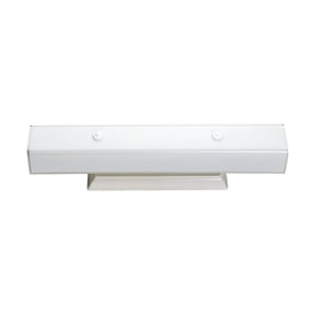 Westinghouse White 2 lights Incandescent Bathroom Channel Fixture Wall ...