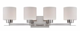60/5204-Nuvo Lighting-Parallel-Four Light-Vanity-29 Inches Wide by 7.75 ...
